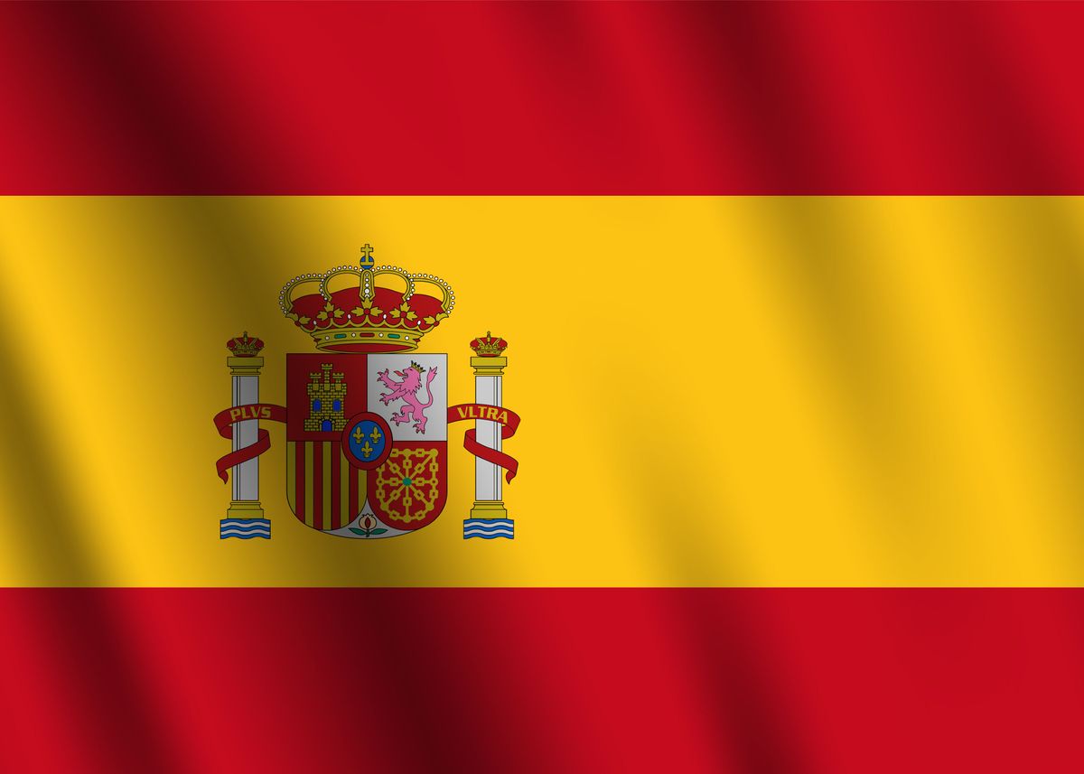 'Spain flag' Poster, picture, metal print, paint by dam art | Displate