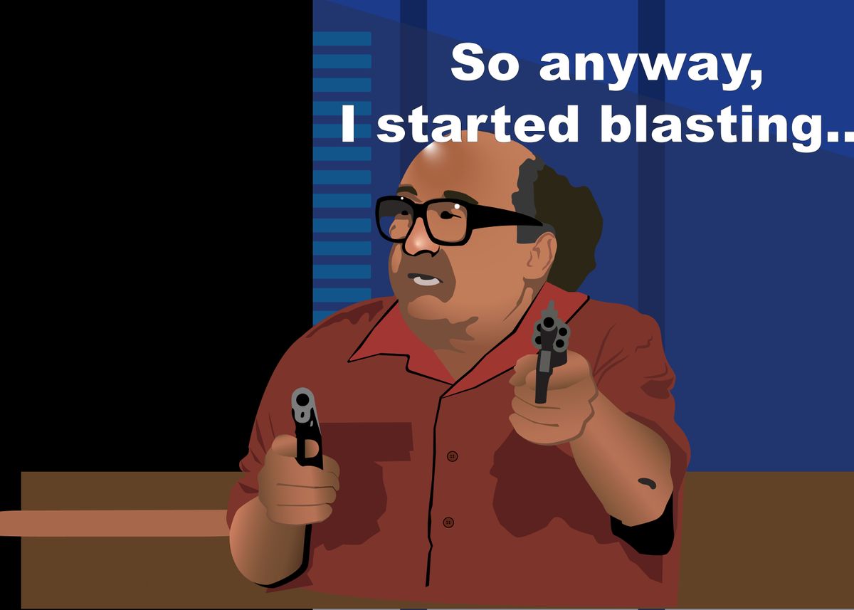 'Frank Started Blasting' Poster, picture, metal print, paint by Soda ...