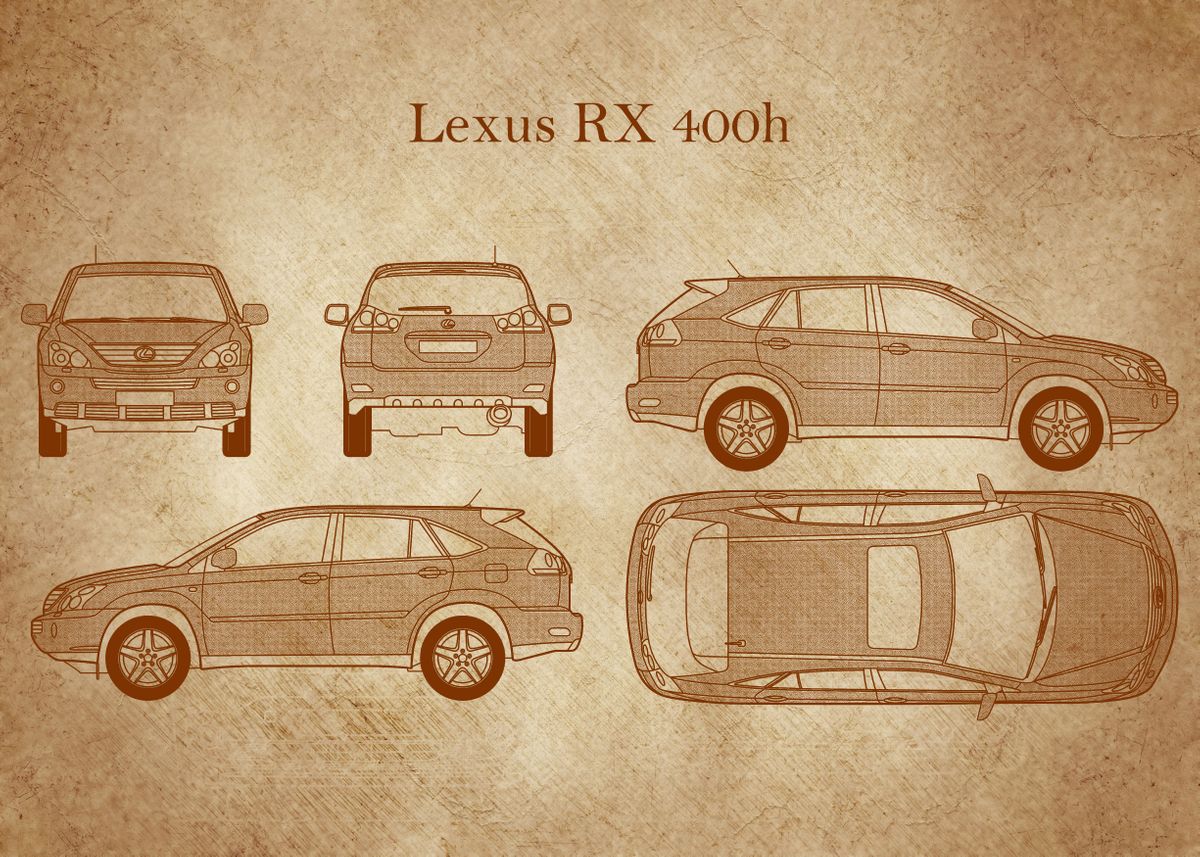 'Lexus RX 400h 2005 ' Poster, picture, metal print, paint by shiner ...