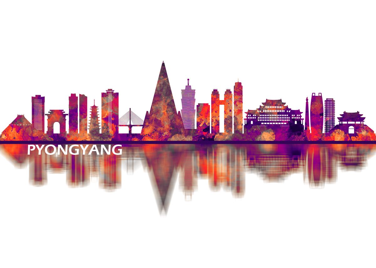 'Pyongyang North Korea' Poster, picture, metal print, paint by Towseef ...