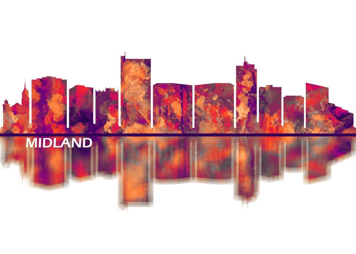 'Midland Texas Skyline' Poster by Towseef Dar | Displate