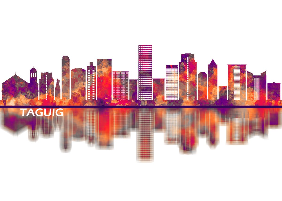 'Taguig Philippines Skyline' Poster by Towseef Dar | Displate
