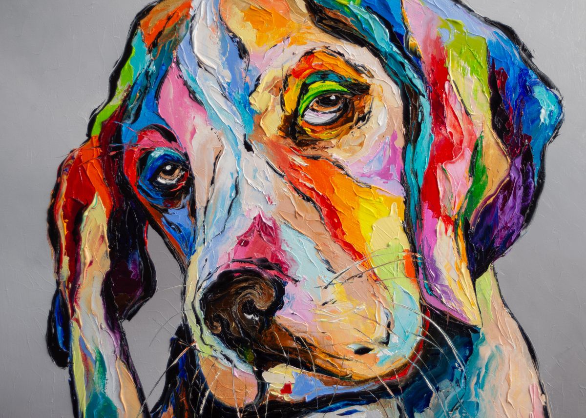 'Sad dog' Poster, picture, metal print, paint by Vladyslav Durniev ...