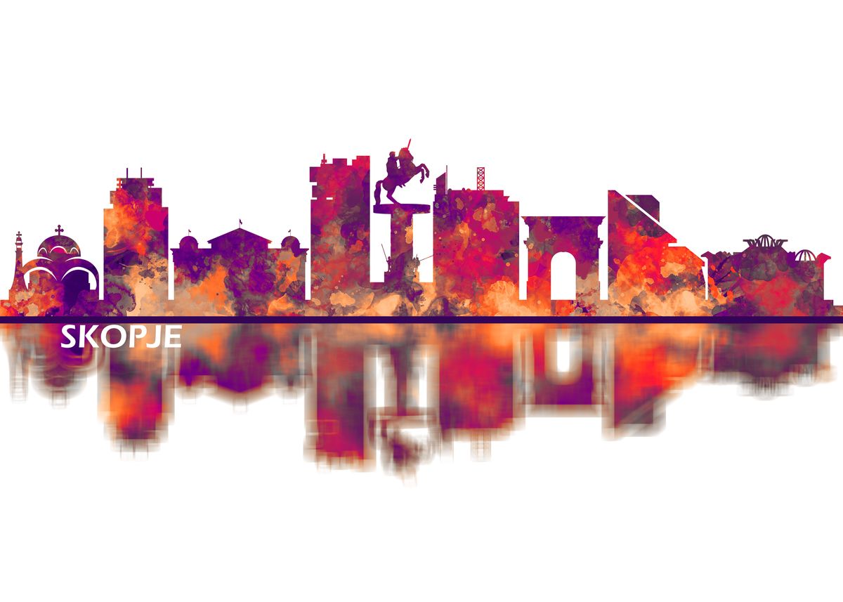 'Skopje Skyline' Poster by Towseef Dar | Displate