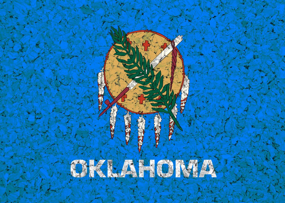 'Oklahoma State Flag' Poster, picture, metal print, paint by Karen ...