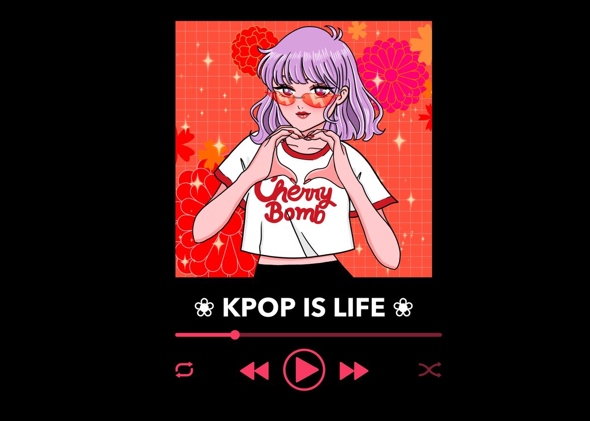 'KPOP Is Life' Poster, picture, metal print, paint by Family Cutey ...