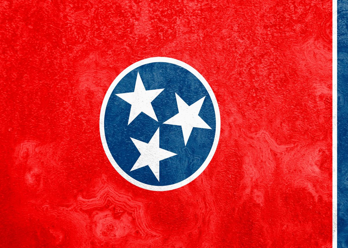 'Tennessee State Flag' Poster by Karen Foley | Displate