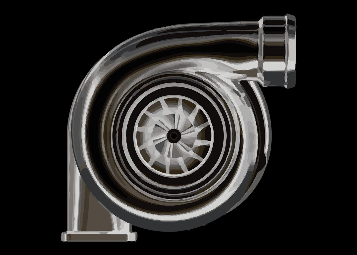 'Turbo Boost turbocharger t' Poster, picture, metal print, paint by ...