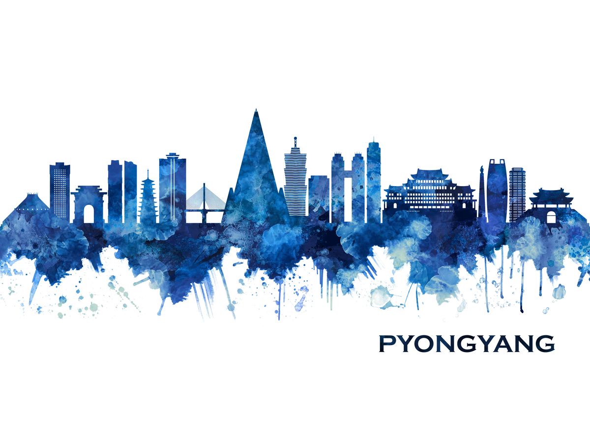 'Pyongyang North Korea' Poster, picture, metal print, paint by Towseef ...