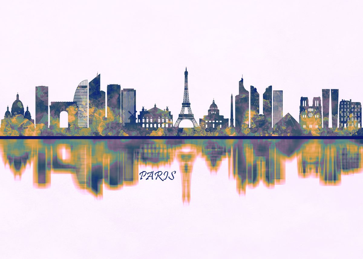 'Paris Skyline' Poster by Towseef Dar | Displate