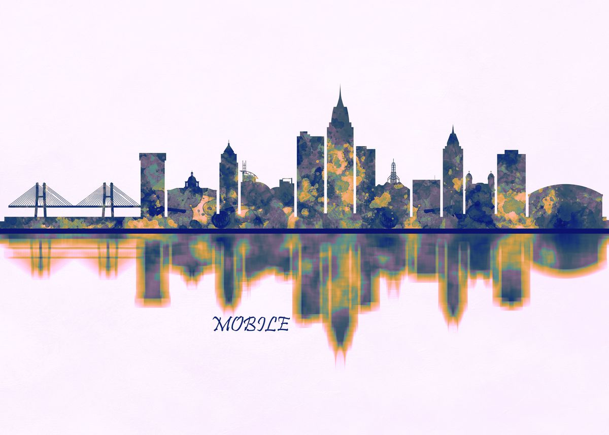 'Mobile Skyline' Poster by Towseef Dar | Displate