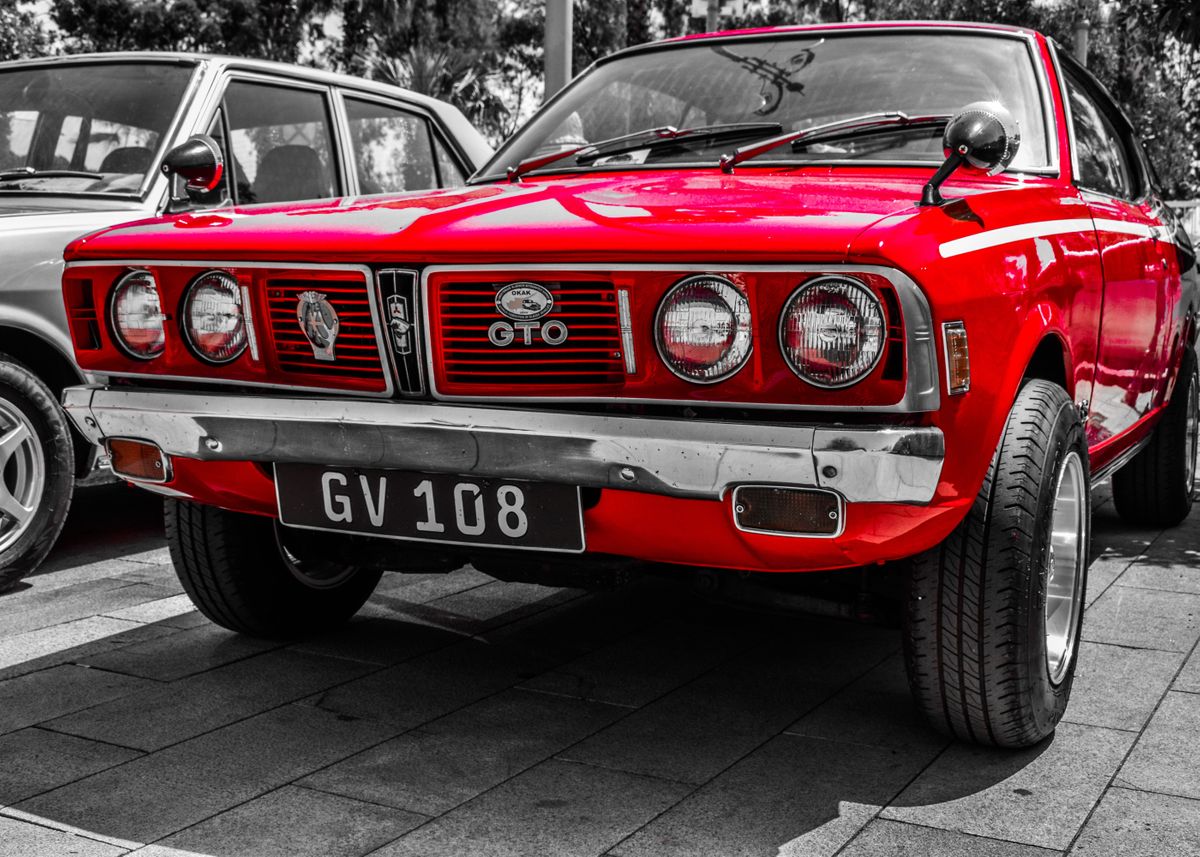 'Red Car' Poster by NATURECO | Displate