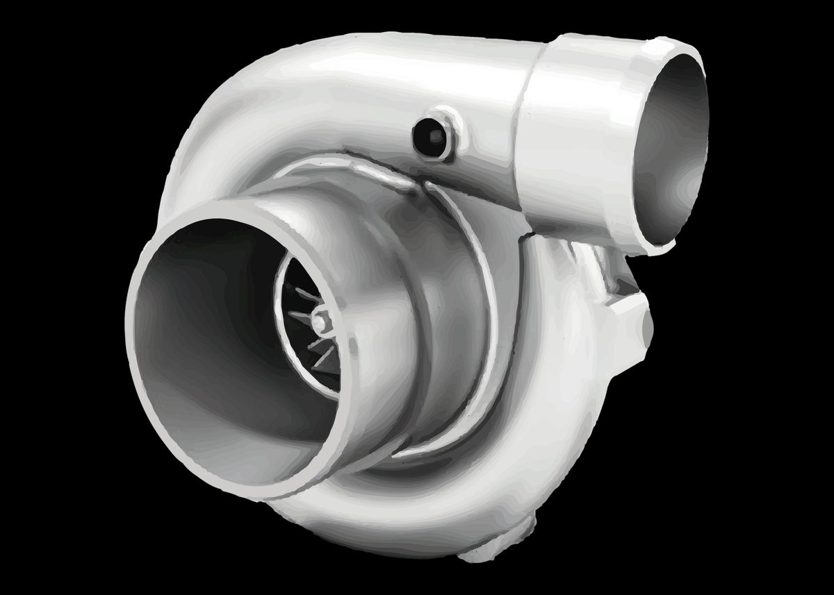 'Turbo Boost turbocharger t' Poster, picture, metal print, paint by ...