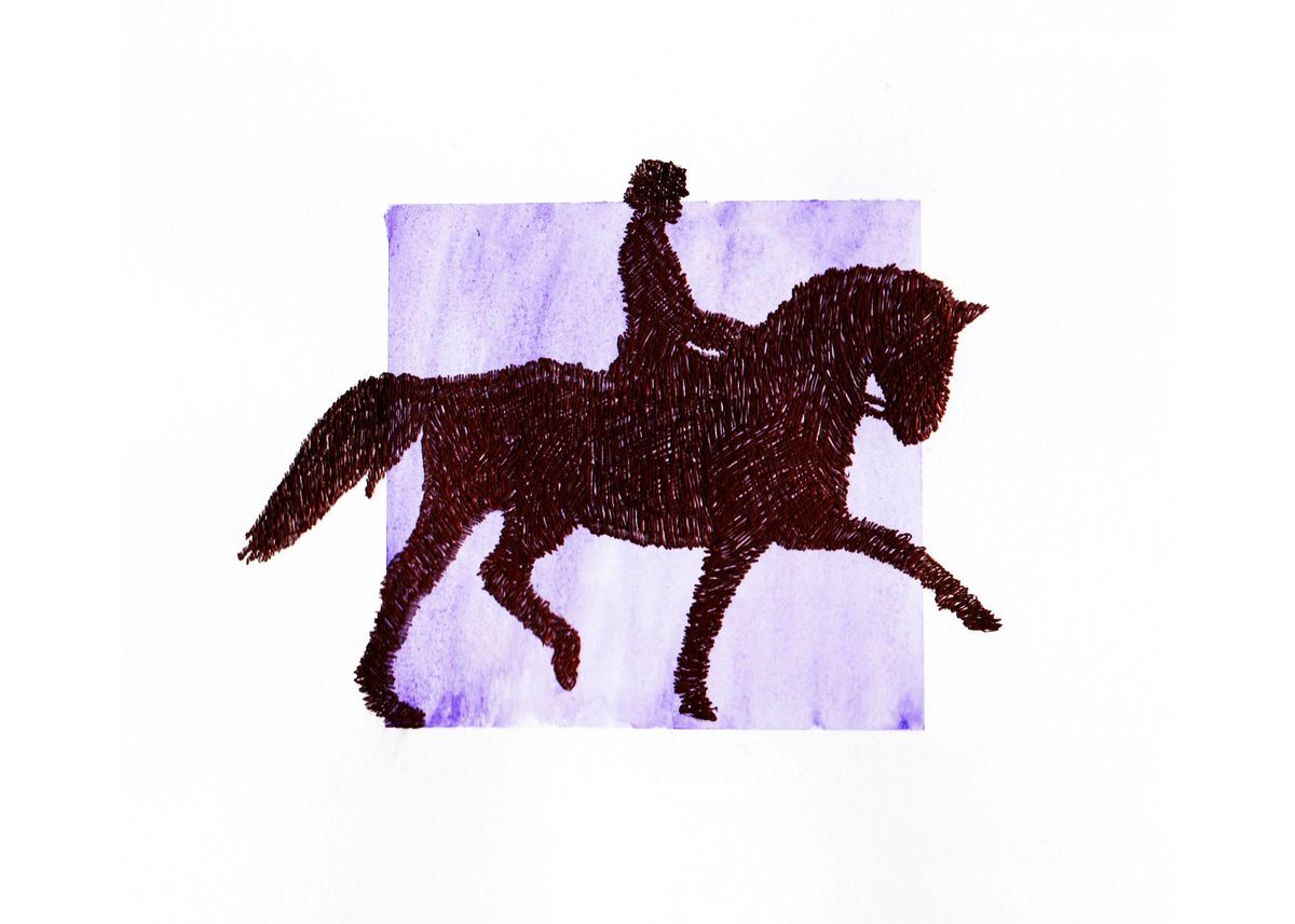 'Your path Violet Dressag' Poster, picture, metal print, paint by ...