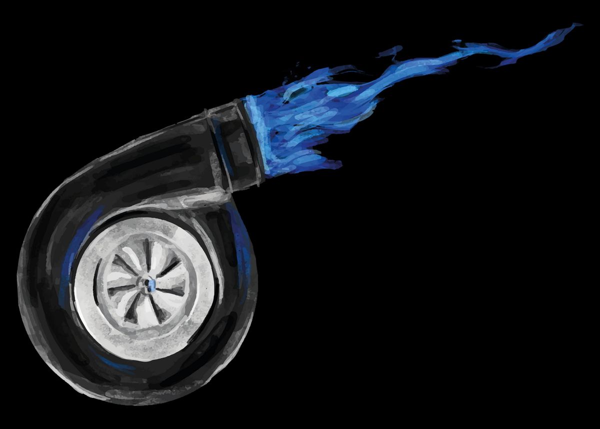 'Turbo Boost turbocharger t' Poster, picture, metal print, paint by ...