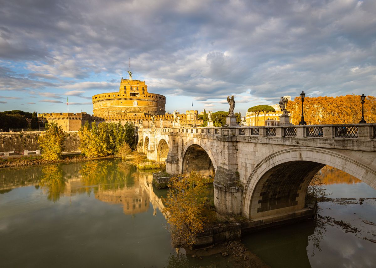 'Sunset over Rome' Poster, picture, metal print, paint by Giuseppe ...