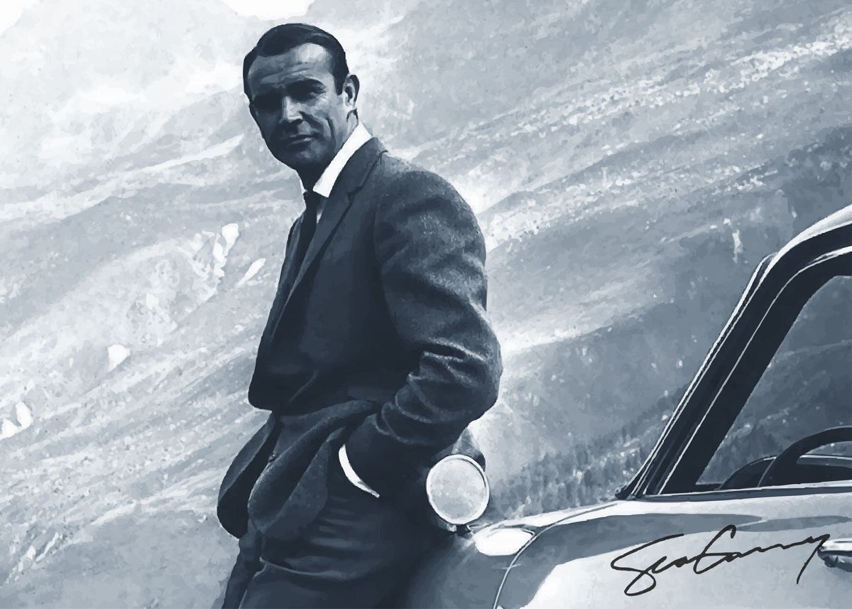 'Sean Connery' Poster, picture, metal print, paint by R Studio | Displate