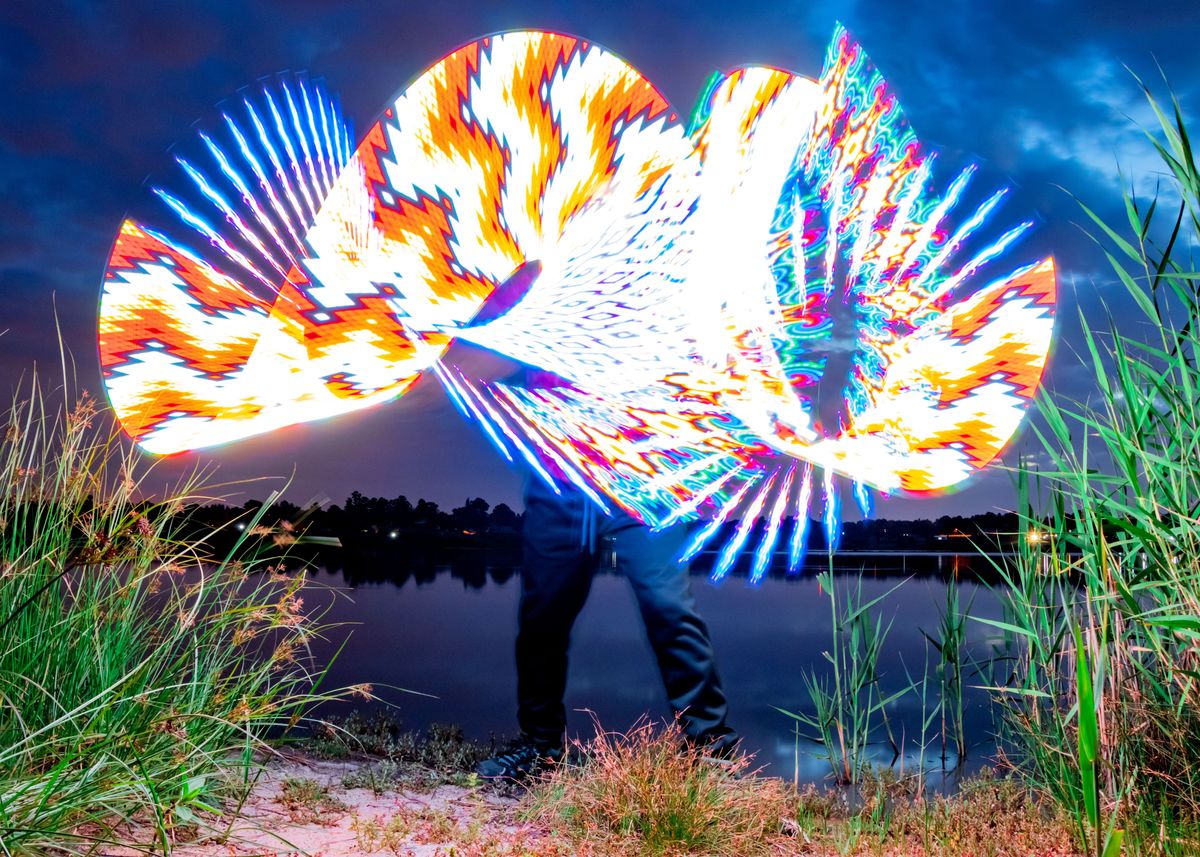 'Pixel poi' Poster, picture, metal print, paint by Adrian Mcleish ...
