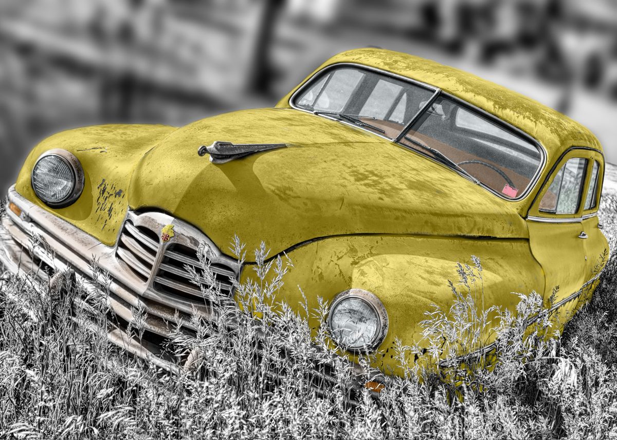 'Yellow Car' Poster by NATURECO | Displate