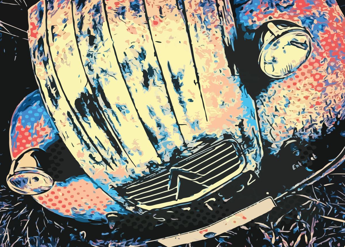 'Rusted 2CV Hood' Poster, picture, metal print, paint by DSpot Shop ...