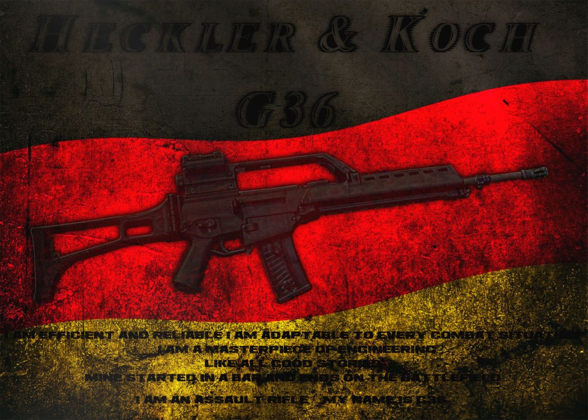 'G36 German Flag' Poster, picture, metal print, paint by INSAIYAN Art ...
