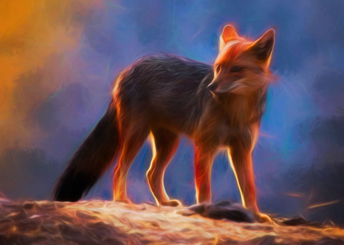 'FireFox' Poster, picture, metal print, paint by Armstrong | Displate