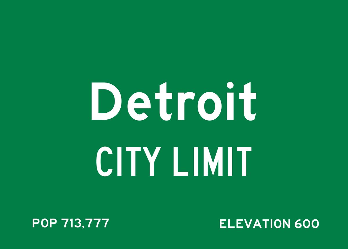 'DETROIT CITY LIMIT' Poster, picture, metal print, paint by Atomic ...