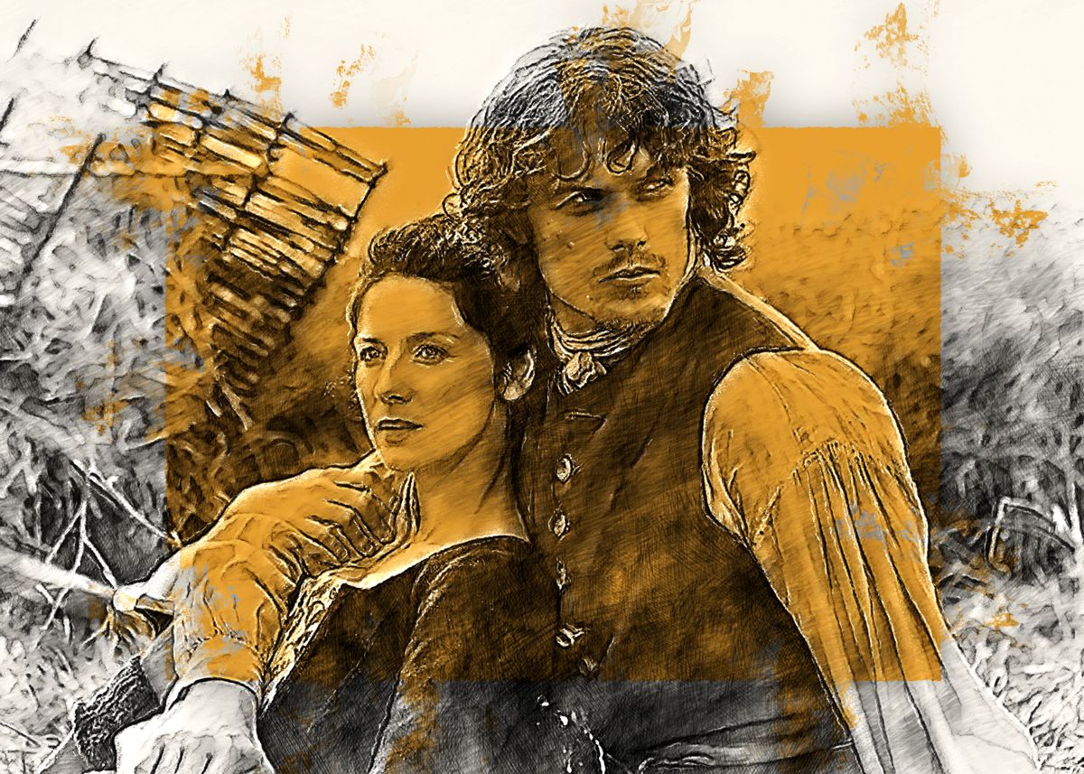 'Claire Jamie Outlander 4' Poster, picture, metal print, paint by ...