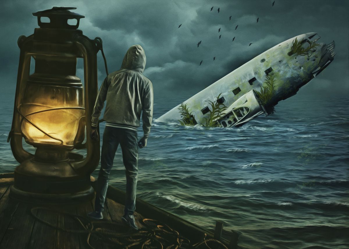 'The Post Apocalyptic Plane' Poster, picture, metal print, paint by ...