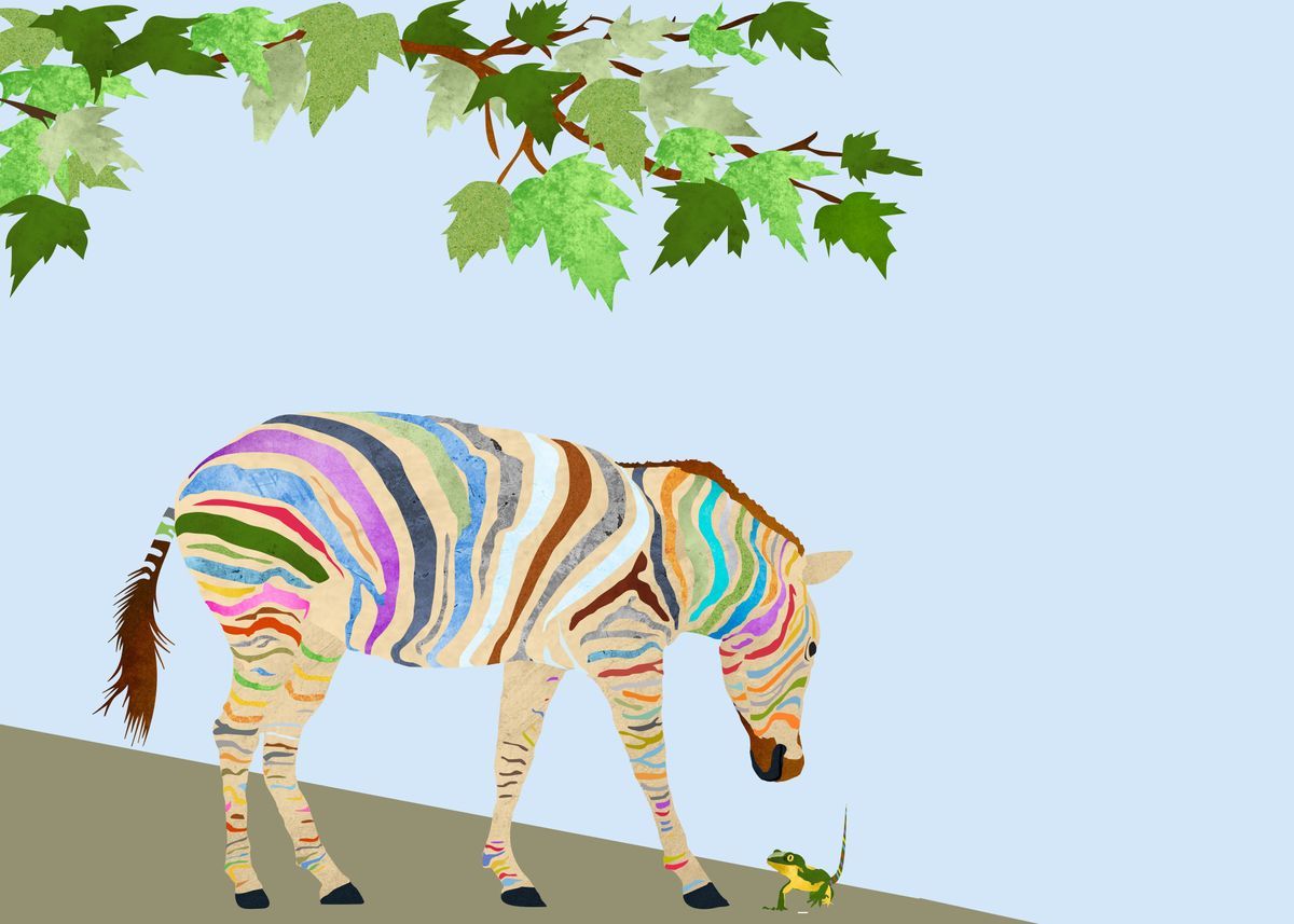 'Curiously 2' Poster, picture, metal print, paint by Michal Eyal | Displate