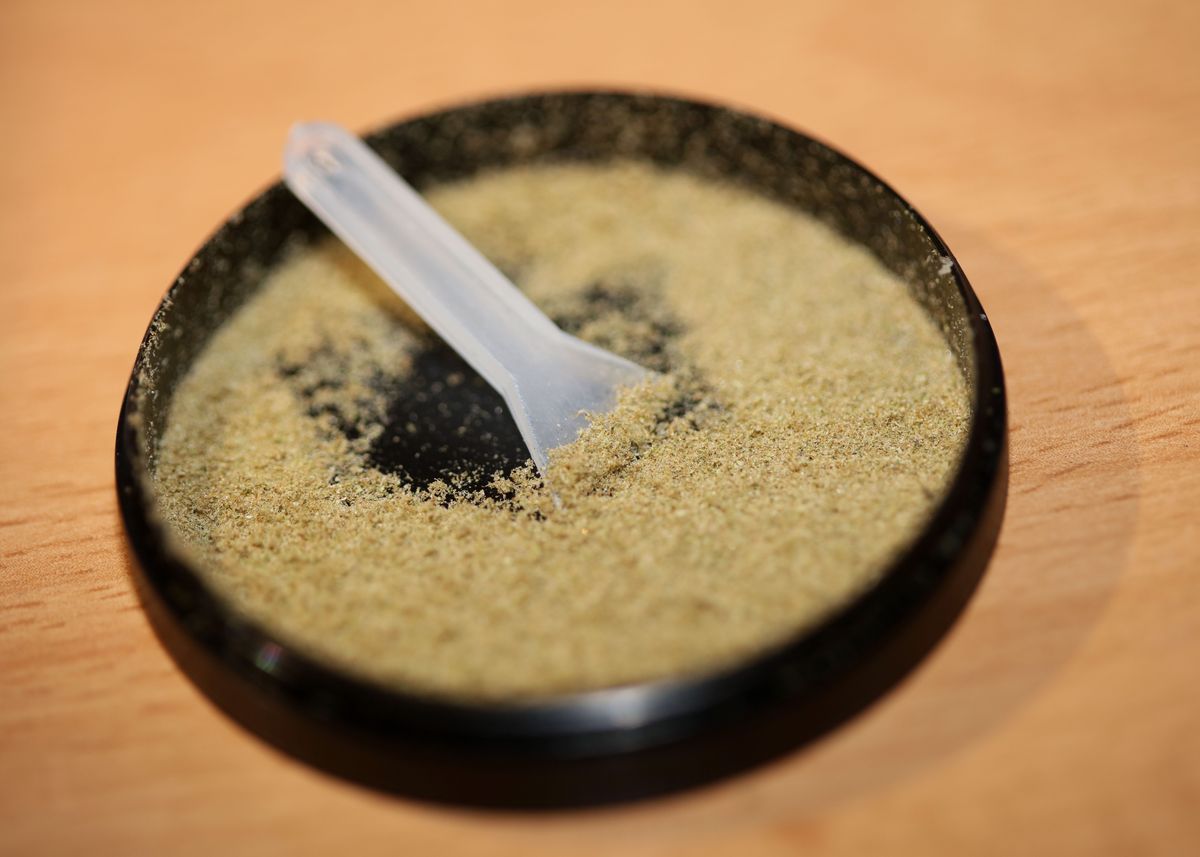 'Cannabis THC background' Poster, picture, metal print, paint by ...