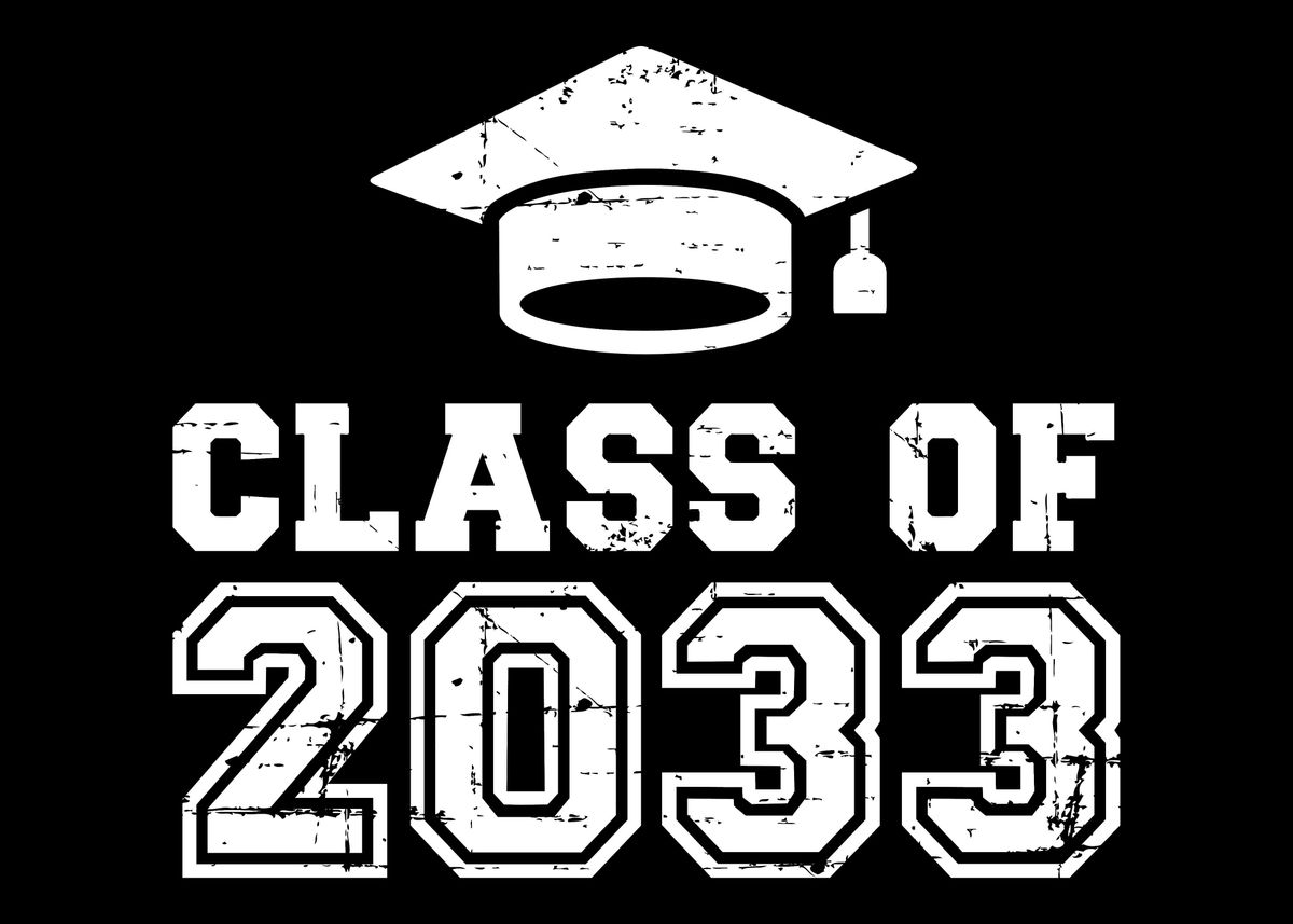 'Class of 2033 kindergarten' Poster, picture, metal print, paint by ...