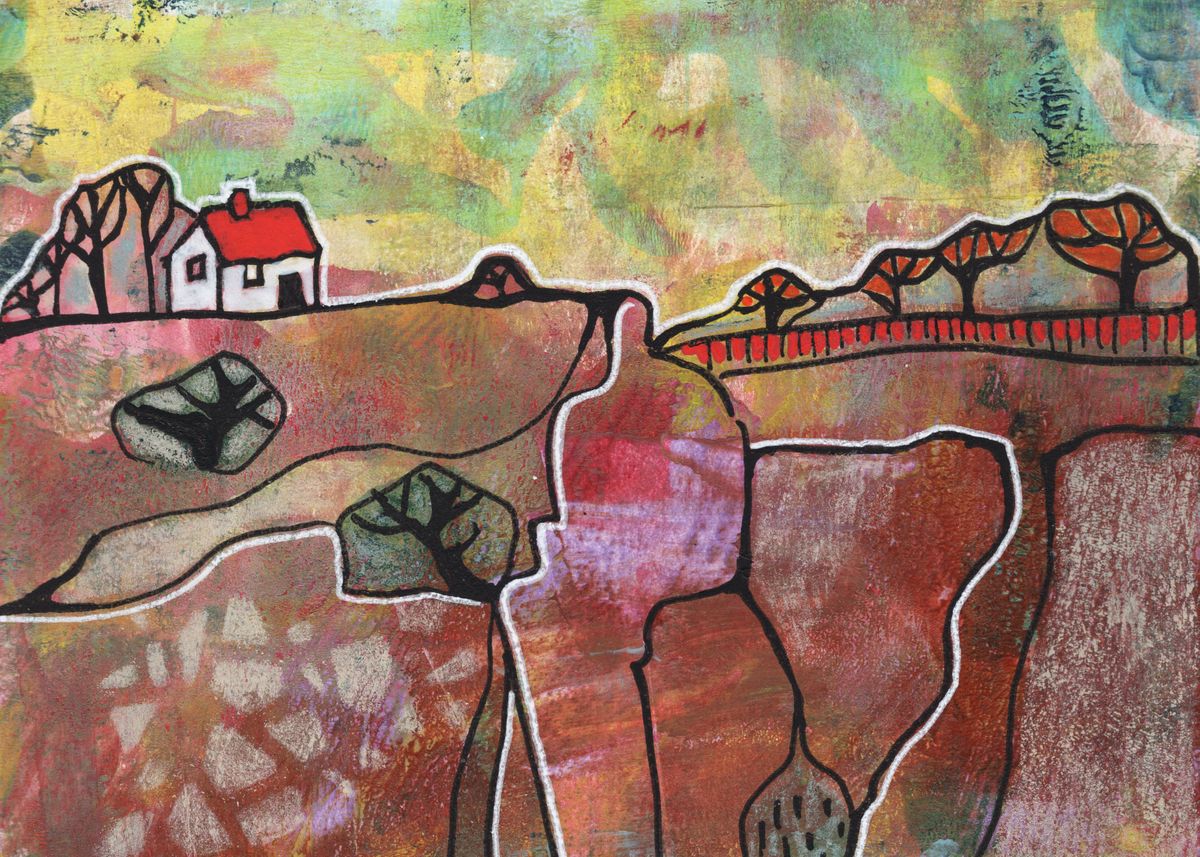 'Art Land 3' Poster, picture, metal print, paint by Ariadna DeRaadt ...