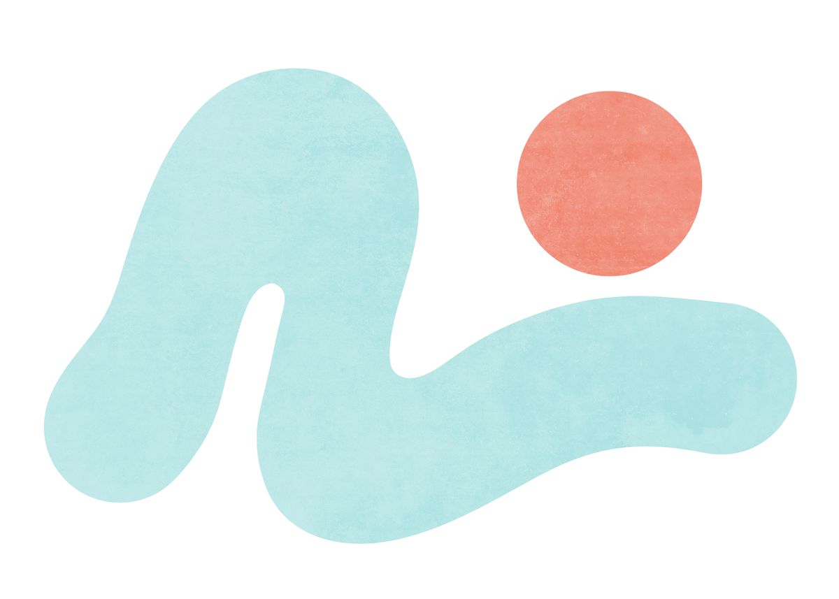 'Sunrise Shapes' Poster, picture, metal print, paint by amini54 | Displate