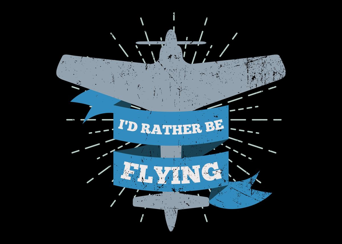 'Airliner Pilot Aviator' Poster, picture, metal print, paint by ...