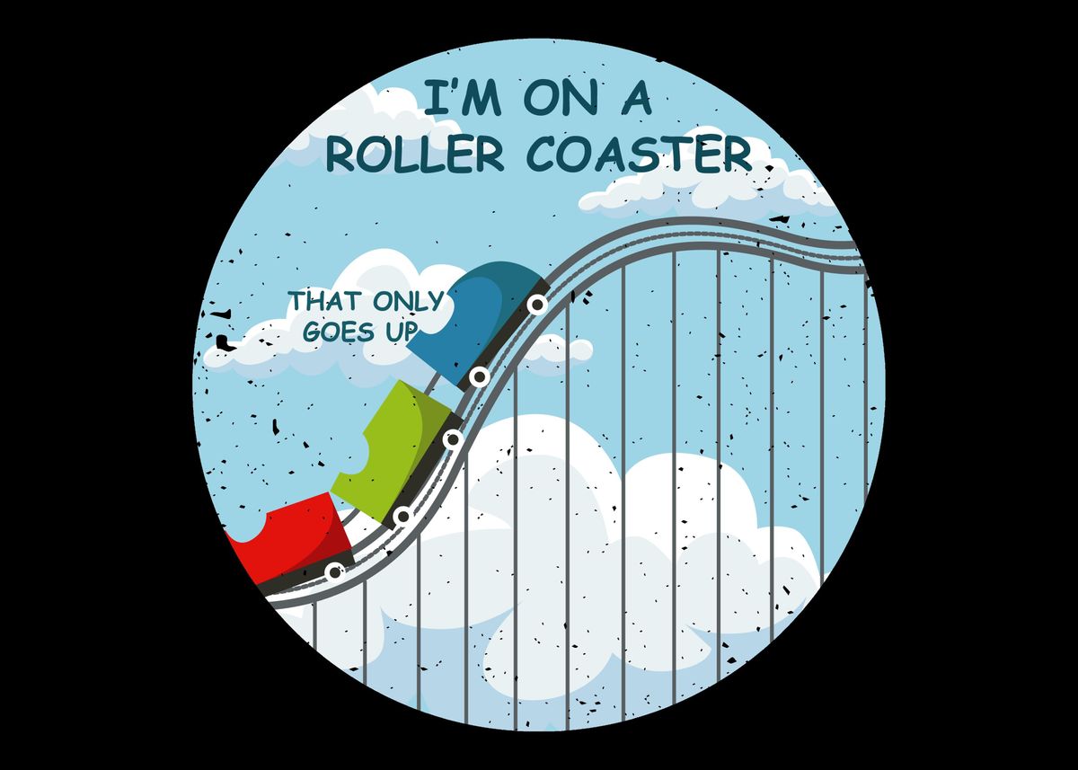 'Rollercoaster Goes Up Moti' Poster, picture, metal print, paint by ...