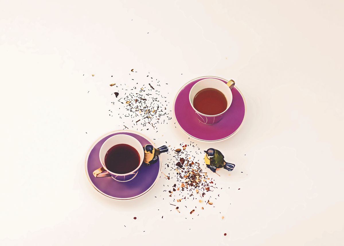 'tea poster 2 cup' Poster by LAST LIGHT | Displate