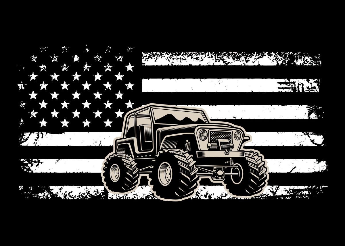 'Off Road Flag Off Road Gif' Poster by Patrik | Displate