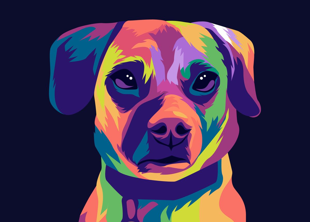'dog illustration ' Poster by Ar dani | Displate