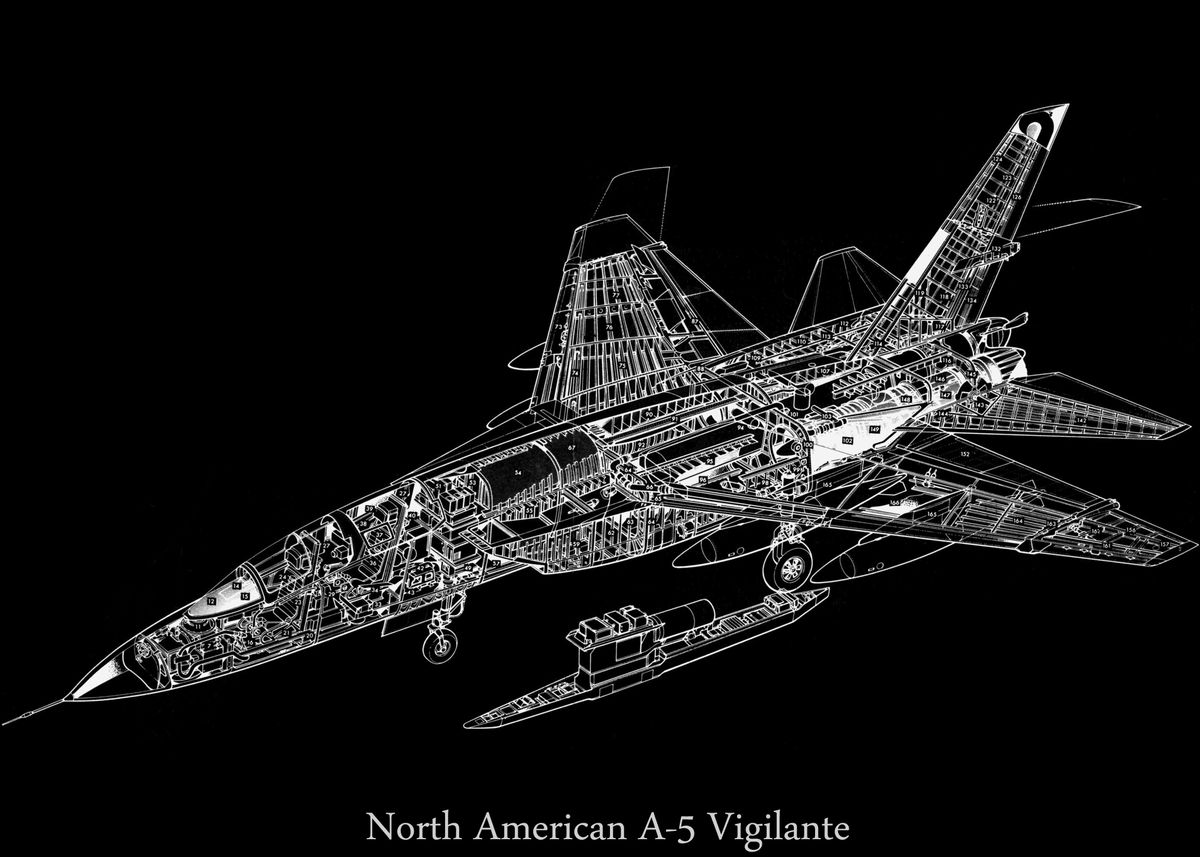 'North American A5 Vigilan' Poster, picture, metal print, paint by ...