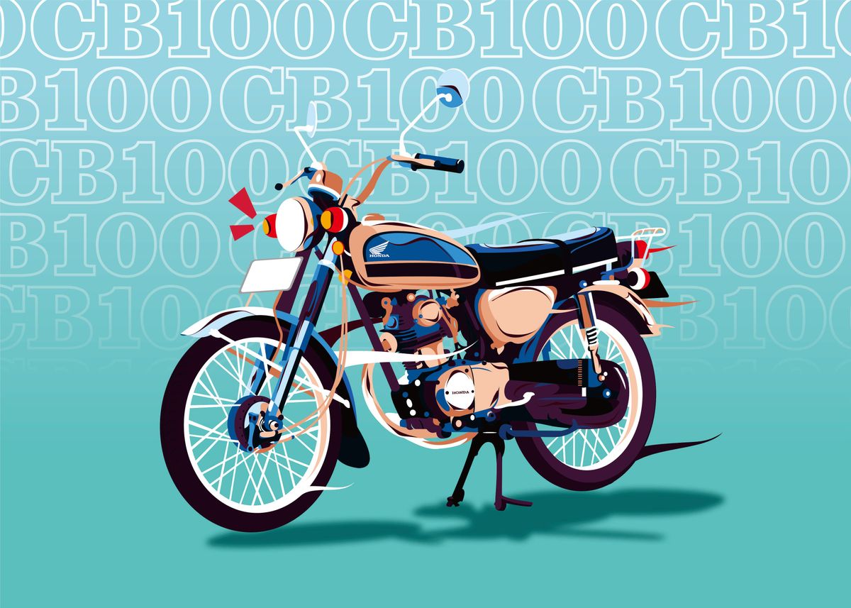 'CB 100 in Vector ' Poster, picture, metal print, paint by Tanzilal ...