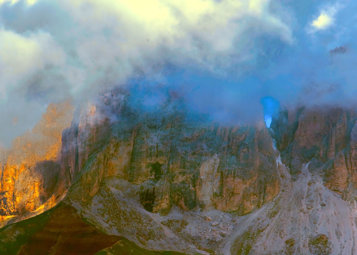 'rocky mountain landscape' Poster by Ornella Bonomini | Displate