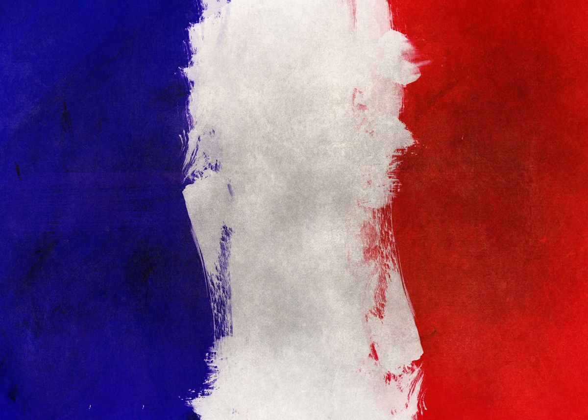 'France flag' Poster, picture, metal print, paint by Sam Kal | Displate