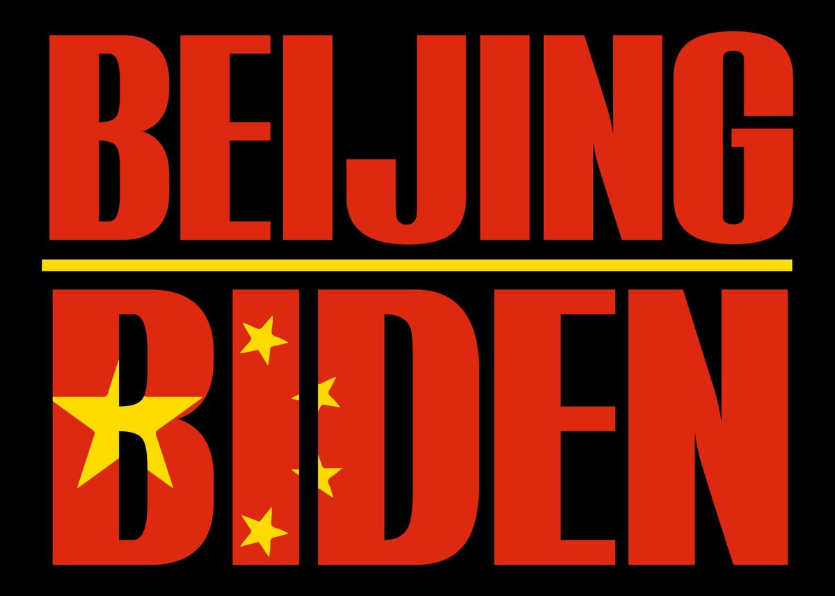 'Beijing Biden Political An' Poster by Sebastian Wünsche | Displate