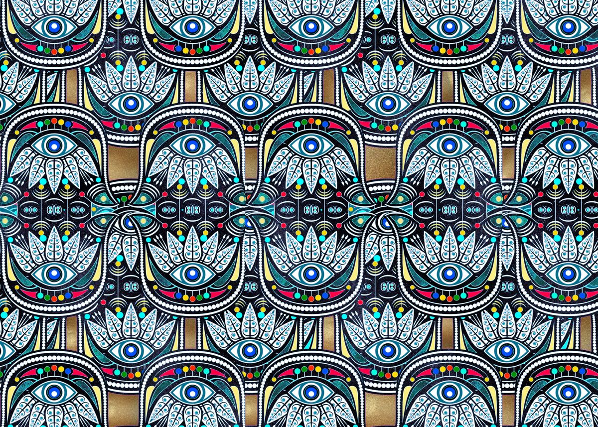 'Evil eye protection art' Poster, picture, metal print, paint by Maria ...