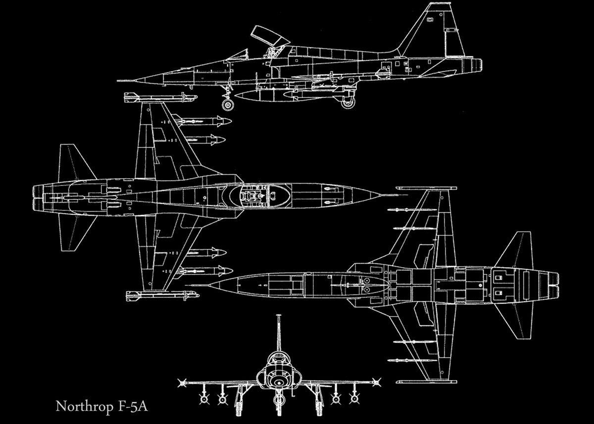 'Northrop F5A' Poster by Retal | Displate