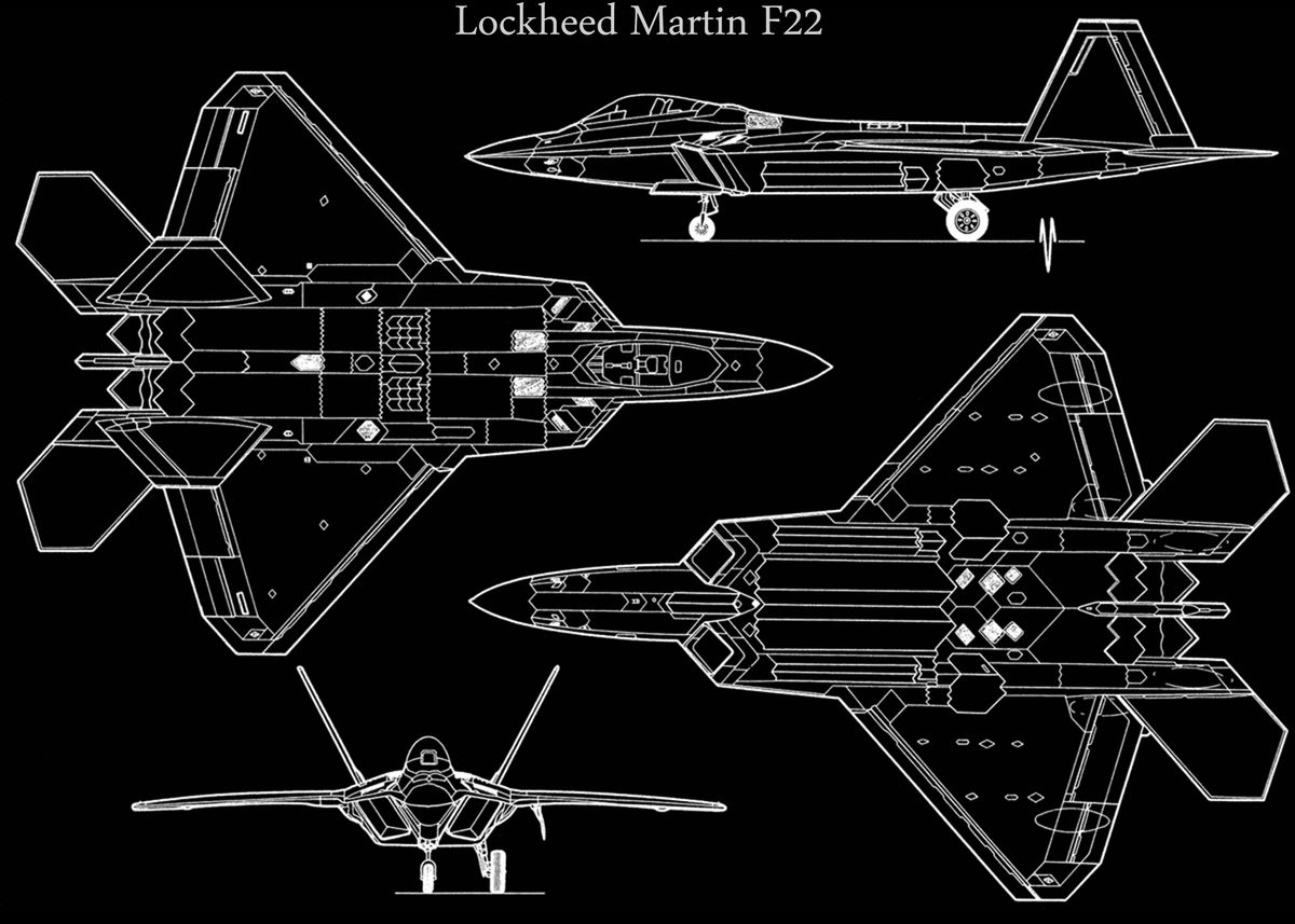 'Lockheed Martin F22' Poster, picture, metal print, paint by Retal ...