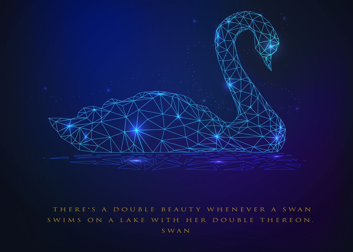 'SWANS ' Poster, picture, metal print, paint by Canary Summer | Displate