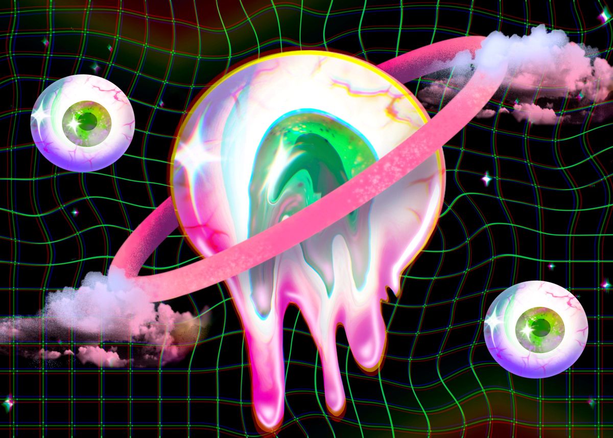 'Eye ball planet' Poster, picture, metal print, paint by Dark Zeka ...