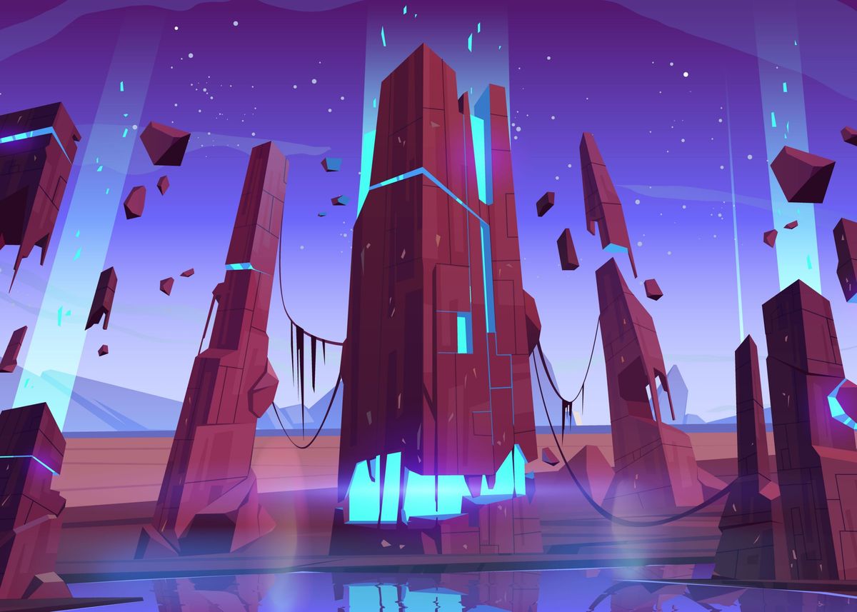 'Alien Intervention' Poster, picture, metal print, paint by Stephen ...